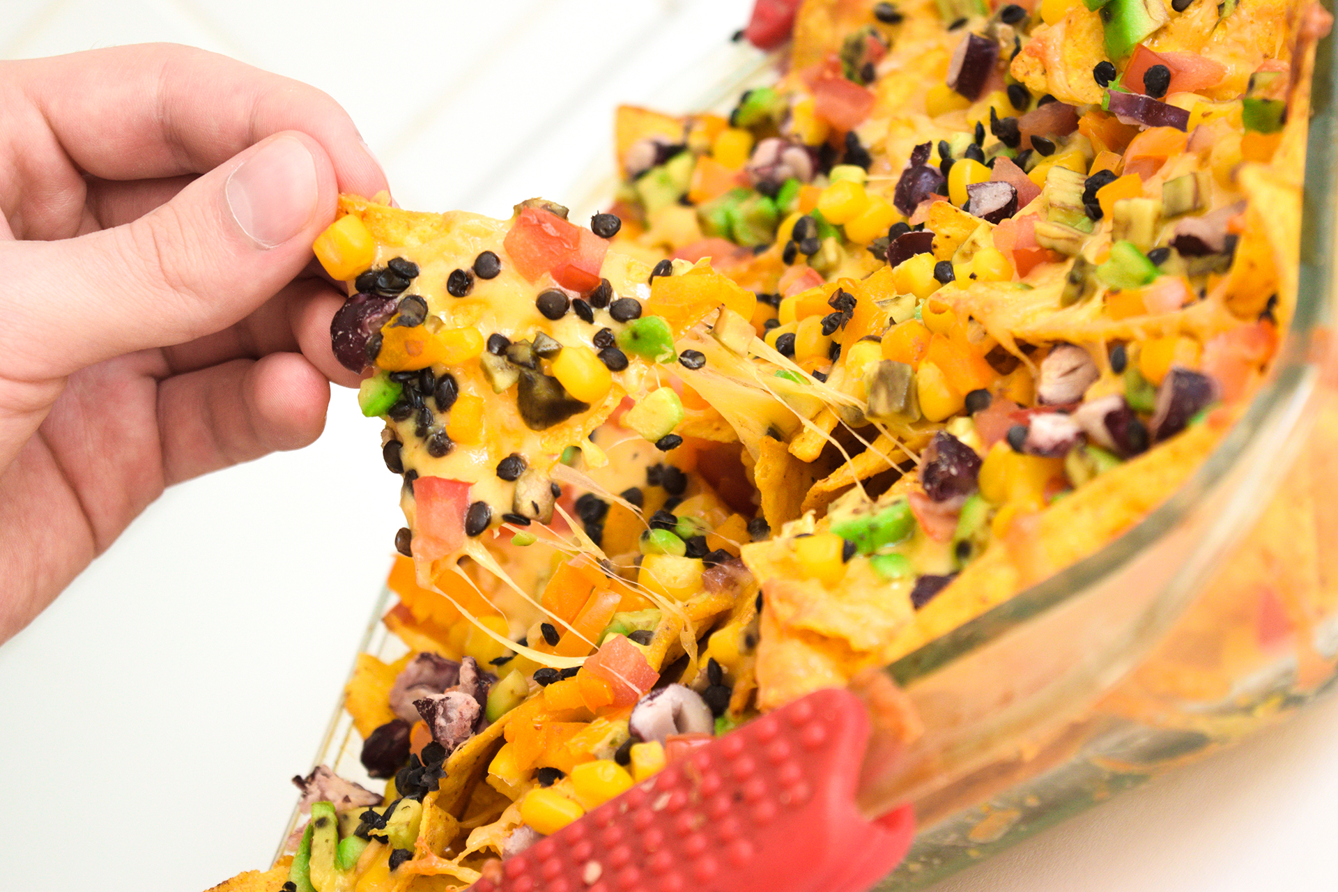 Loaded Colourful Nachos • HungryBae